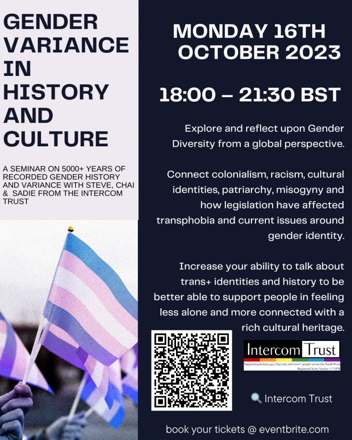 Gender Variance in History and Culture Seminar - Monday 16th October ...