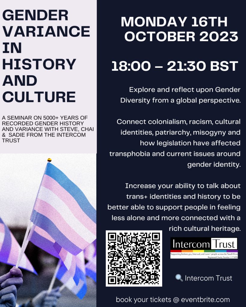 Gender Variance in History and Culture Seminar - Monday 16th October ...
